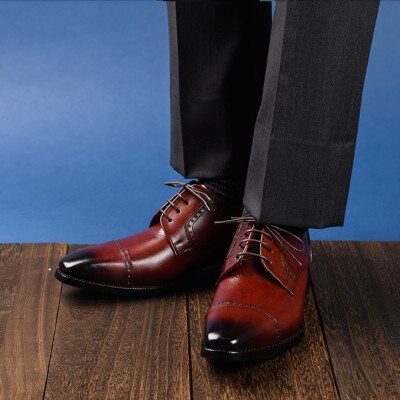 ヤマトイズム 25.0cm ワイン ビジネスシューズ 紳士靴 牛革 YAP500 倭イズム | 奈良県大和郡山市 | ふるさと納税サイト「さとふる」