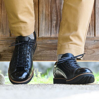 ヤマトイズム 鹿革 カジュアルシューズ 紳士靴 ブラック 25.0センチ YA3300 | お礼品詳細 | ふるさと納税なら「さとふる」