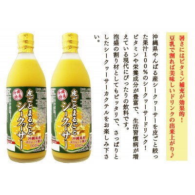 【果汁100%】皮ごとまるごとシークヮーサー500ml×4本セット | お礼品詳細 | ふるさと納税なら「さとふる」