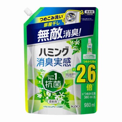 花王 ハミング消臭実感リフレッシュグリーン詰替980ml×6本【柔軟仕上剤】 | 神奈川県川崎市 | ふるさと納税サイト「さとふる」