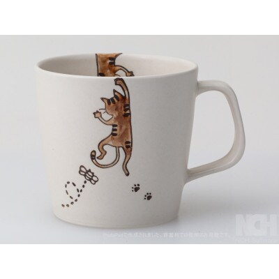 【波佐見焼】280ml磁器製のマグ neko マグ 茶 1個入【西海陶器】1 25441 | 長崎県 | ふるさと納税サイト「さとふる」