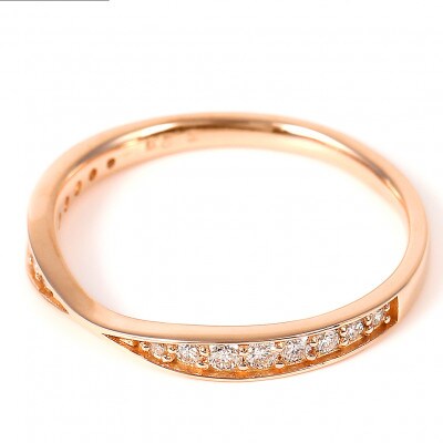 0.2ct シンプルリボンリングK18PG R3685DI-R #15 | お礼品詳細 | ふるさと納税なら「さとふる」