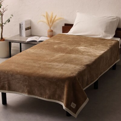 【アクリル毛布 吸湿発熱 シングルサイズ ブラウン×ホワイト】140×200cm 大阪府忠岡町産 | 大阪府忠岡町 | ふるさと納税サイト「さとふる」